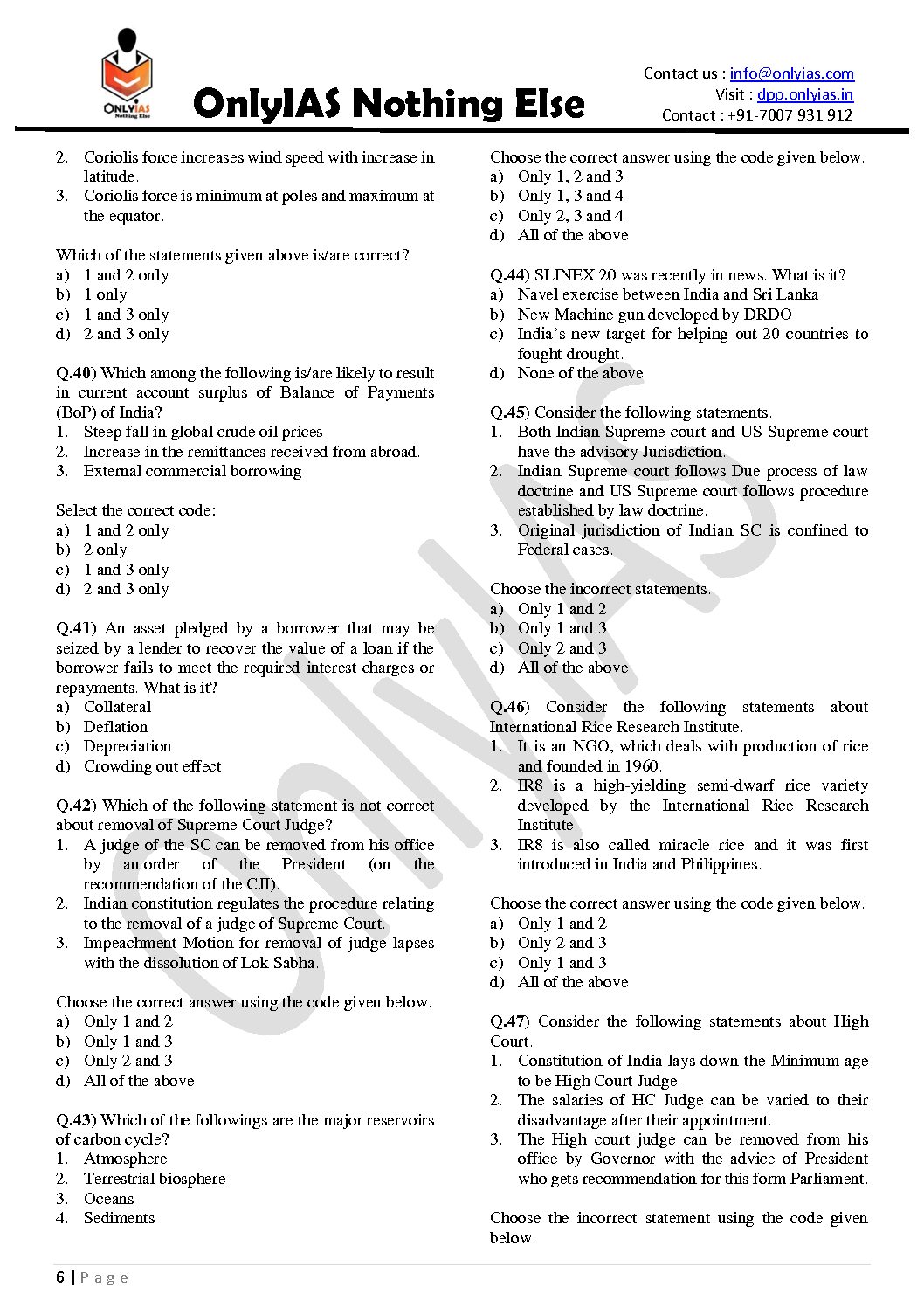 ONLYIAS PRELIMS TEST- 18 2021 | Imagerunners