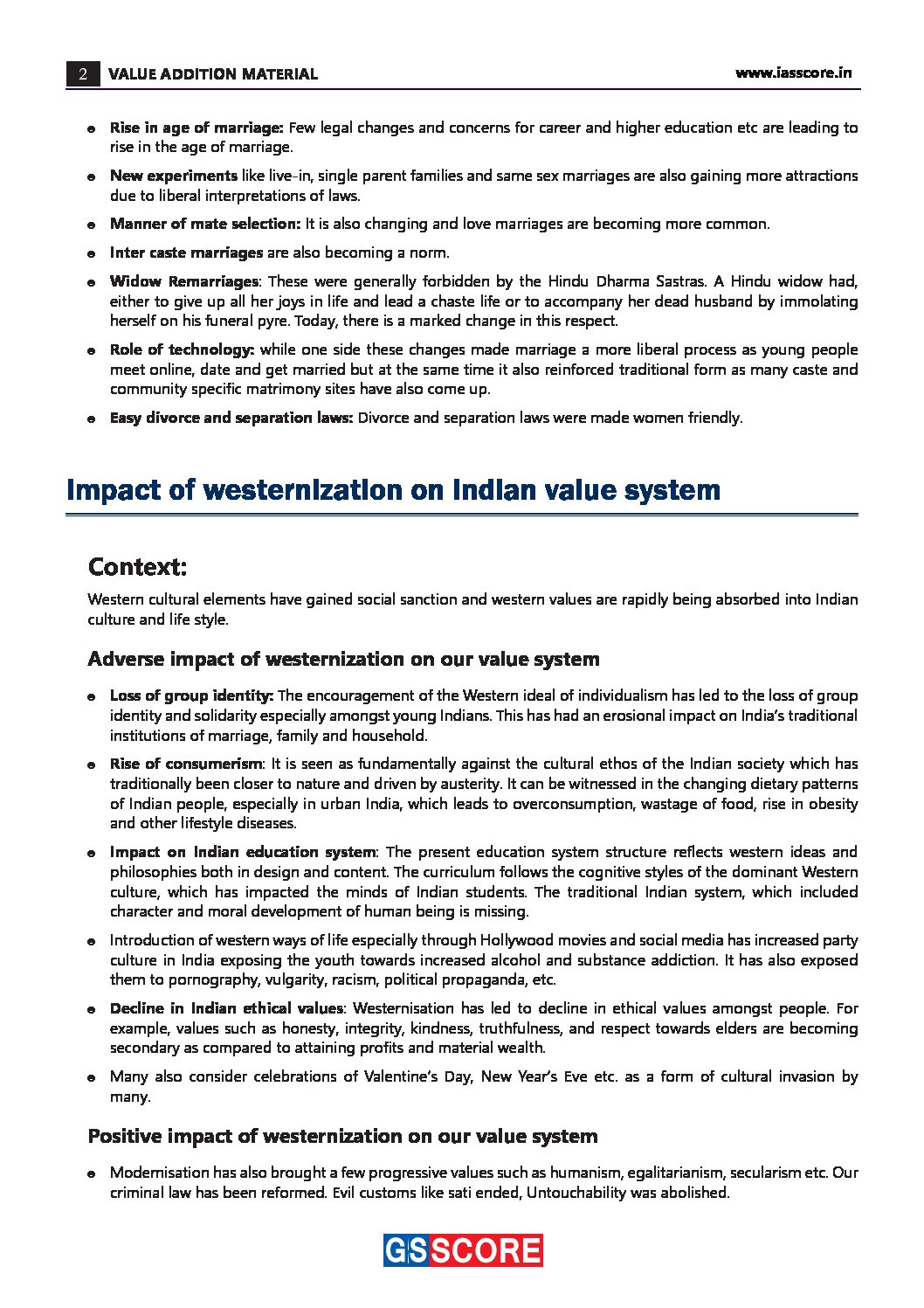 GS SCORE LEARNING AID SOCIETY VALUE ADDITION NOTES (BLACK & WHITE ...