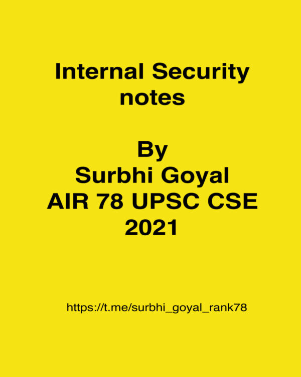 SURBHI GOYAL TOPPERS NOTES INTERNAL SECURITY NOTES BY – SURBHI GOYAL ...