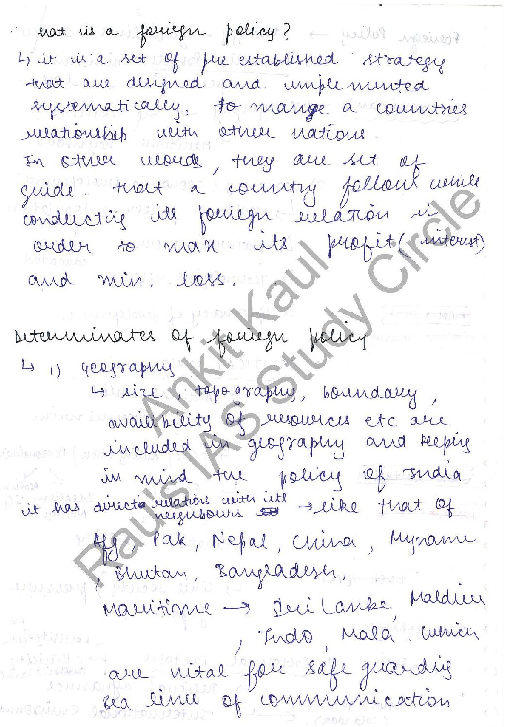 RAU’S IAS 2023 INTERNATIONAL RELATIONS CLASS NOTES BY ANKIT KAUL SIR ...