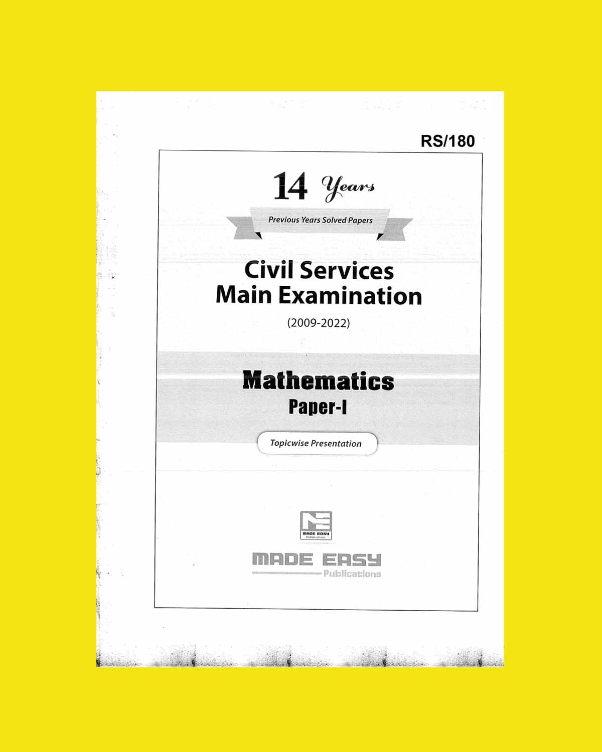 MATHEMATICS NEXT IAS 14 YEARS MATHEMATICS PAPER-I PYQ (2009-2022 ...