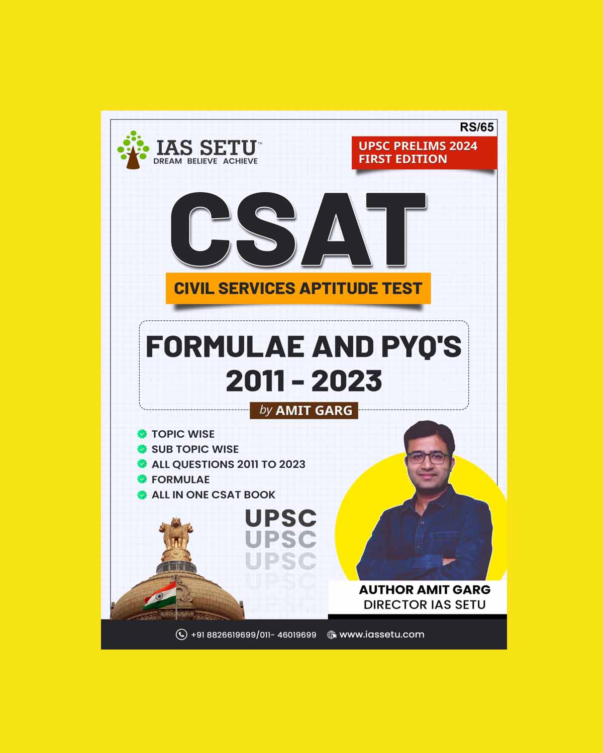 IAS SETU CSAT FORMULAE AND PYQ 2011-2023 BOOKLET BY AMIT SIR {ENGLISH} {BLACK AND WHITE ...