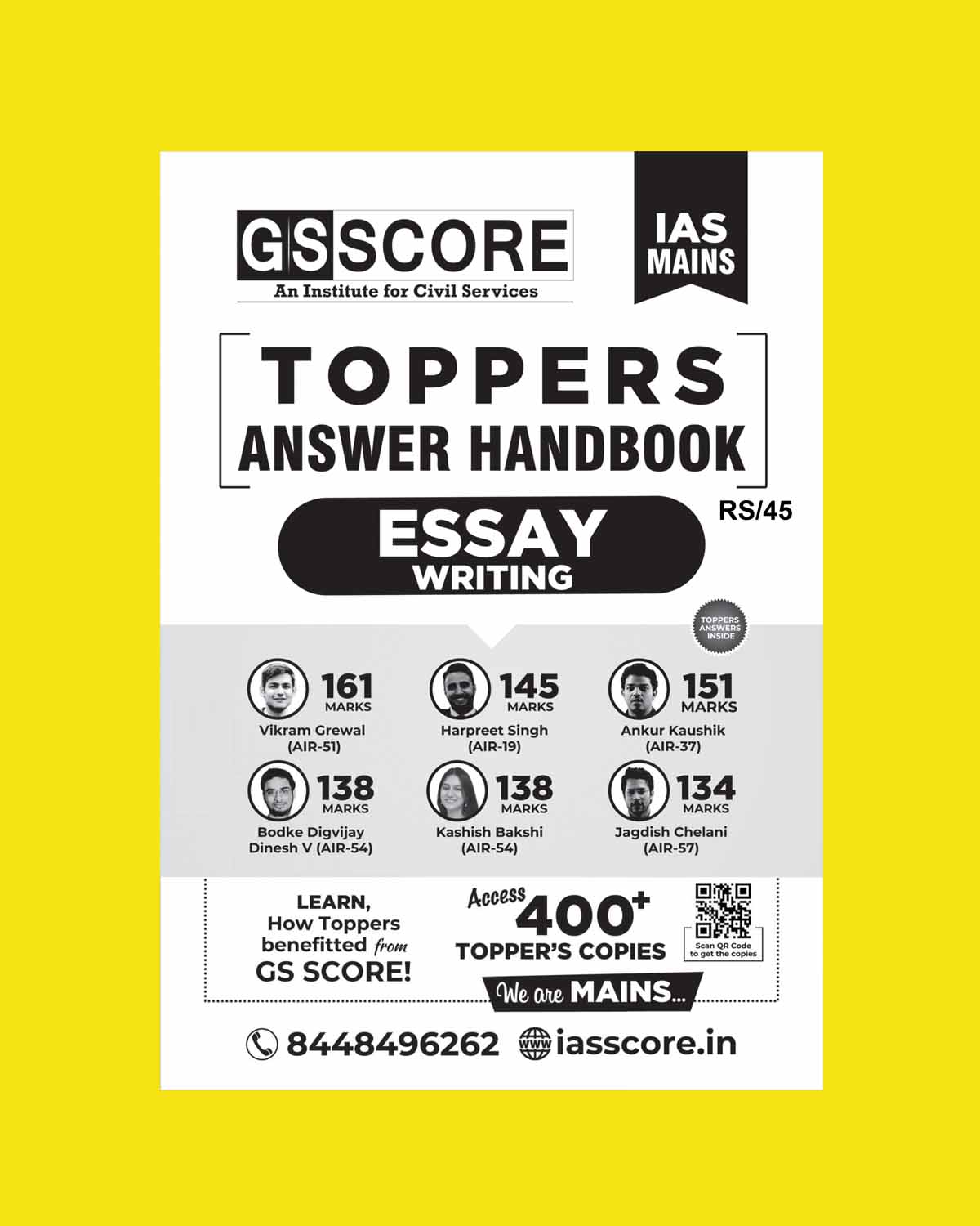 GS SCORE 2024 TOPPERS ANSWER HANDBOOK ESSAY 2023 FINAL {ENGLISH} {BLACK ...