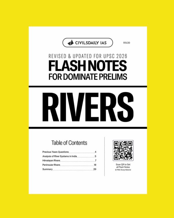 CIVILS DAILY IAS 2026 DOMINATE PRELIMS FLASH NOTES RIVERS 2026 FINAL ...
